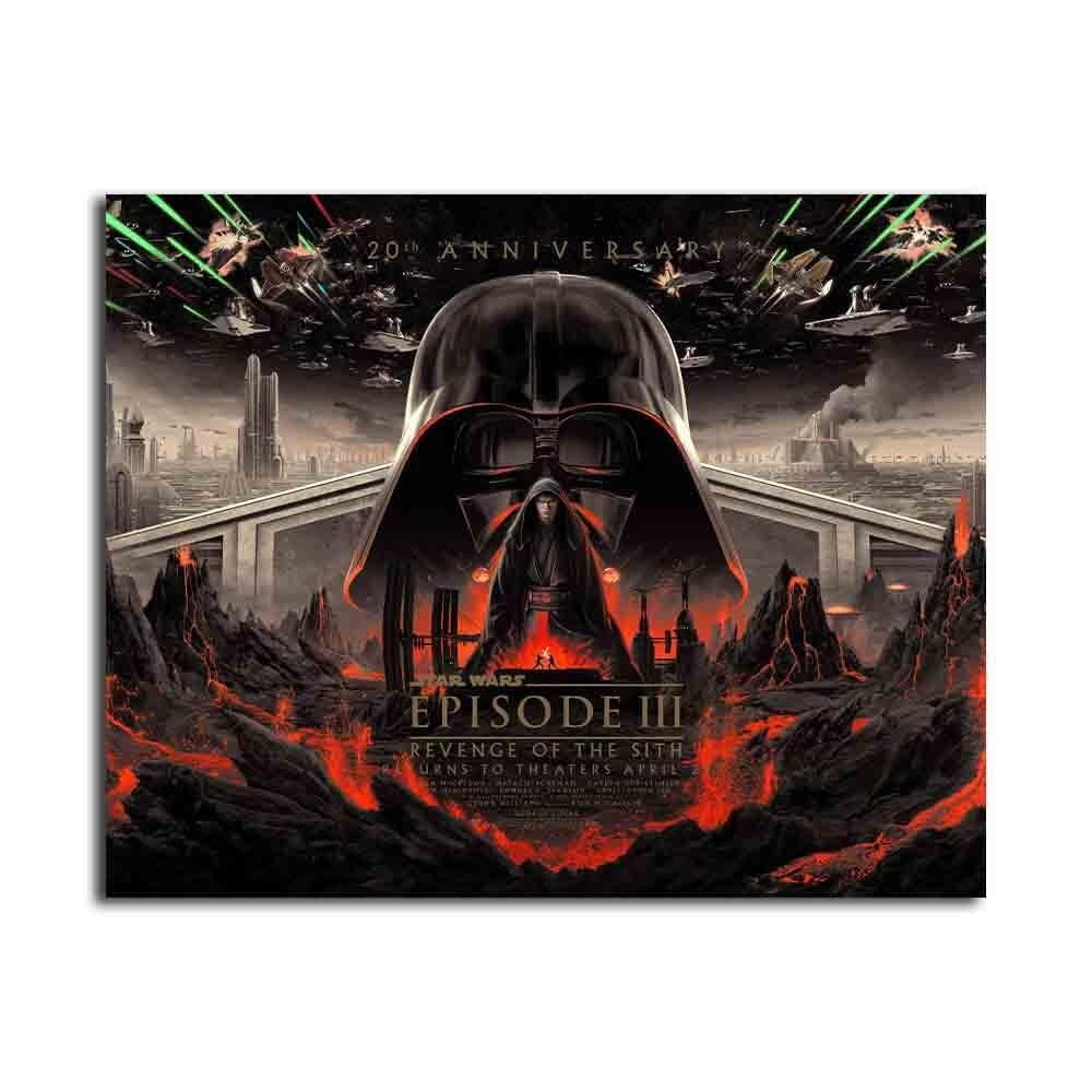 Revenge of The Sith Movie Poster Canvas Wall Art Anakin 20th ...