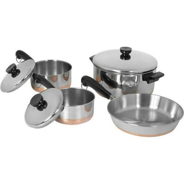 Revere Cookware World Kitchen Stainless Steel Copper-Clad Bottom 7 ...