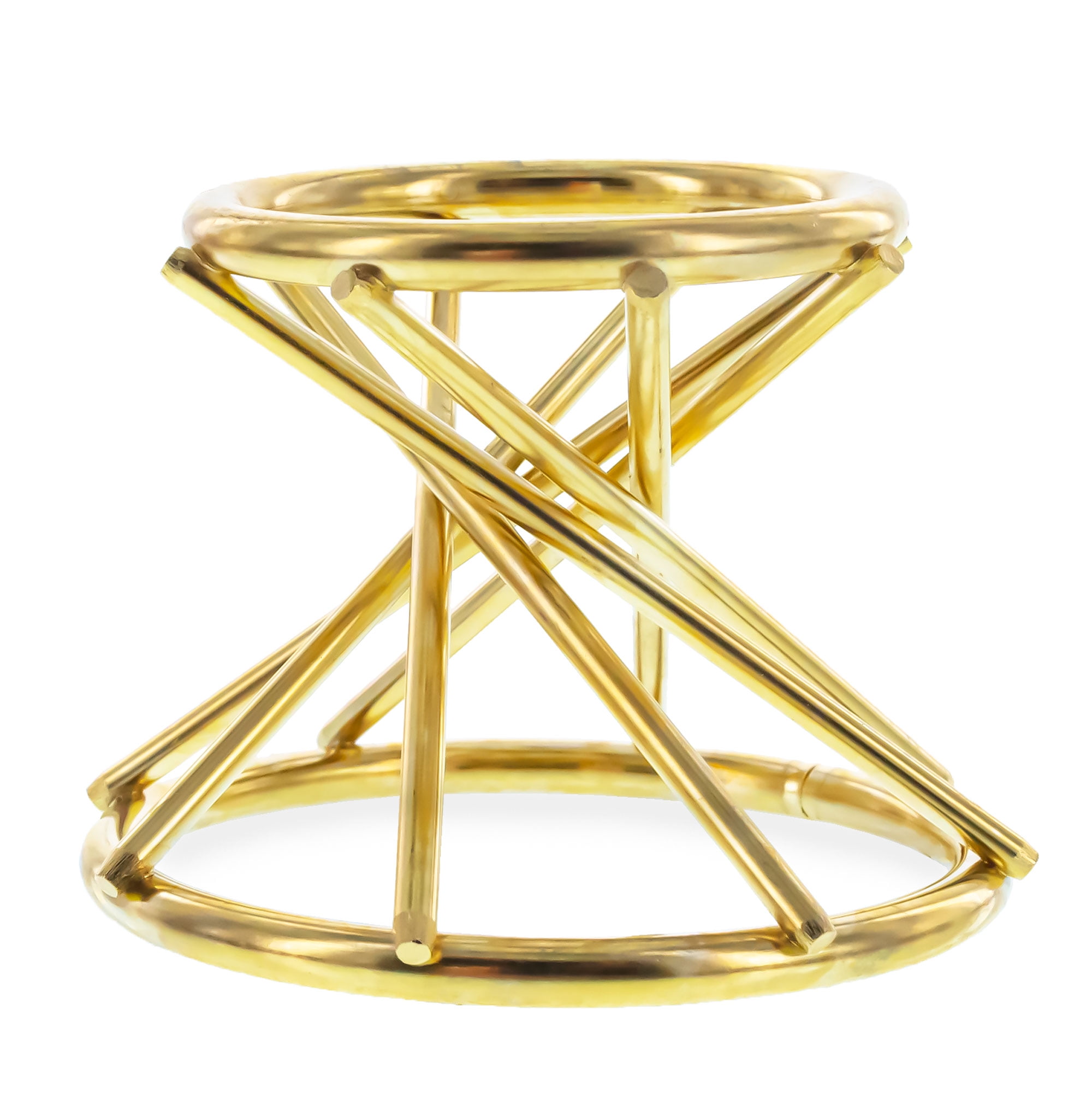 Reversable Contemporary Gold Wire Metal Egg Sphere Crystals Stand ...