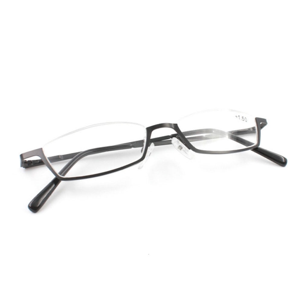 Reversal Half Rimless Reading Glasses, Fashion Rectangle Presbyopia ...