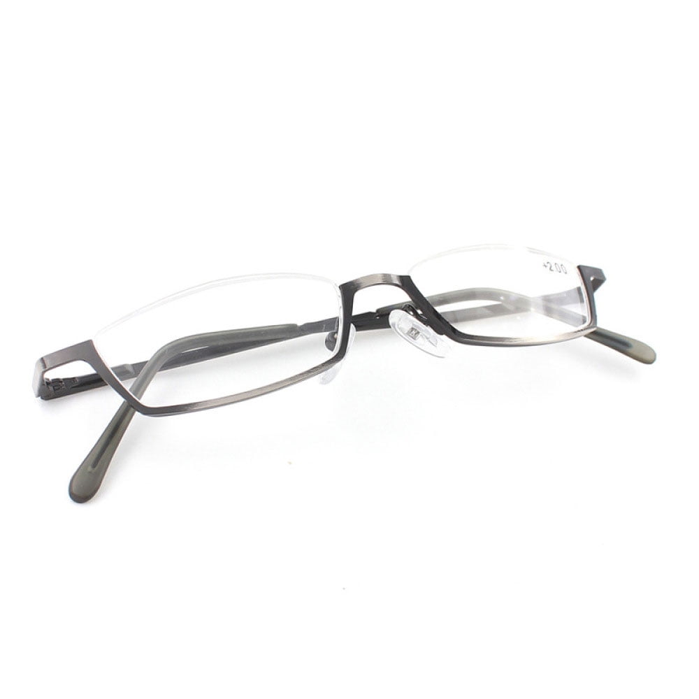 Reversal Half Rimless Reading Glasses, Fashion Rectangle Presbyopia ...