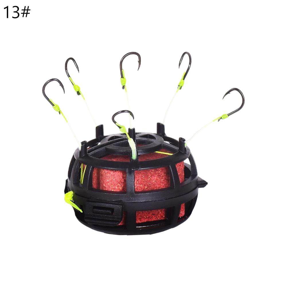Reverse Bottom Cage Upward Bait Cage with 6 Fishing Hooks - Innovative Anti-Bottom Design for ...