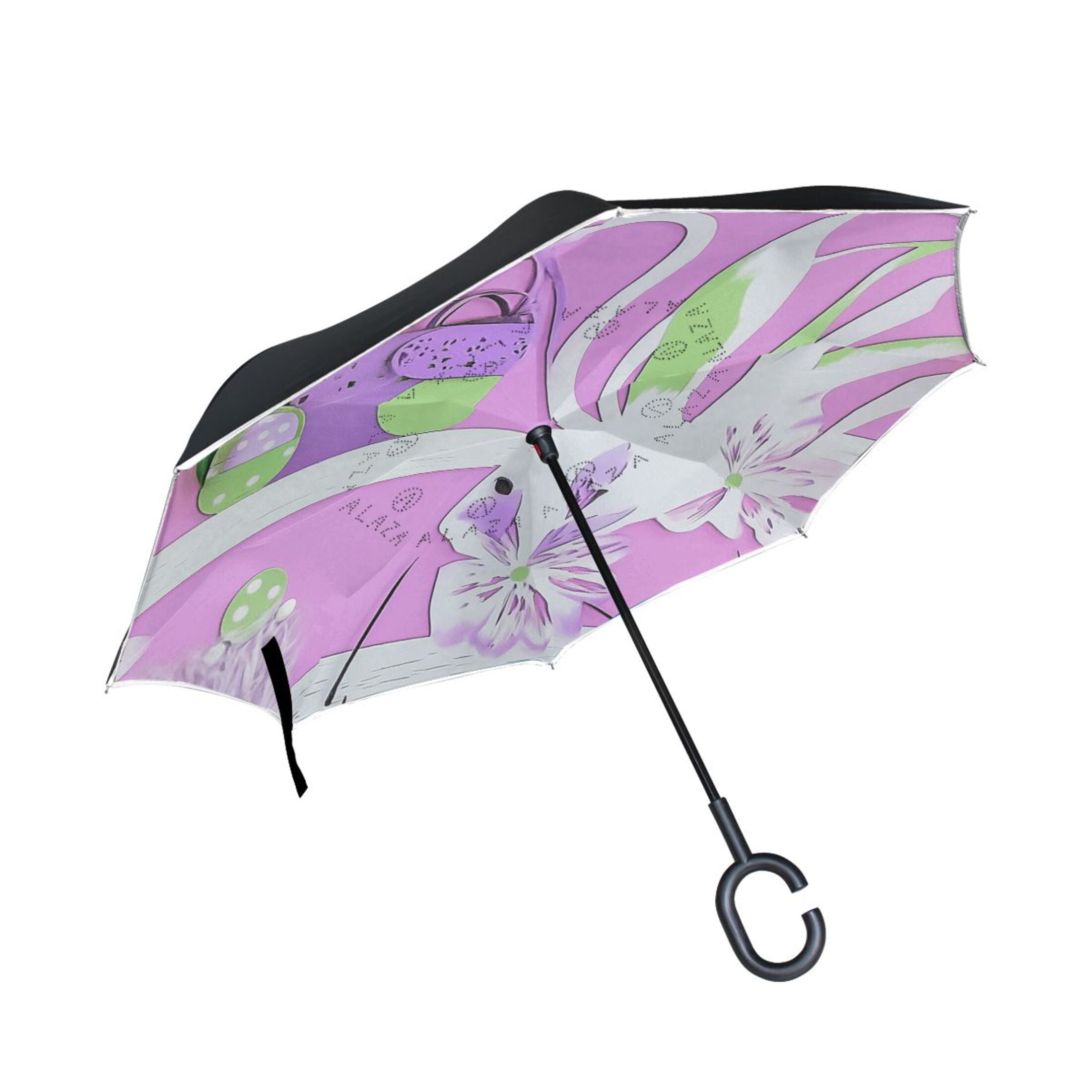 Reverse Car Umbrella Windproof Double Layer Inverted Umbrella with ...
