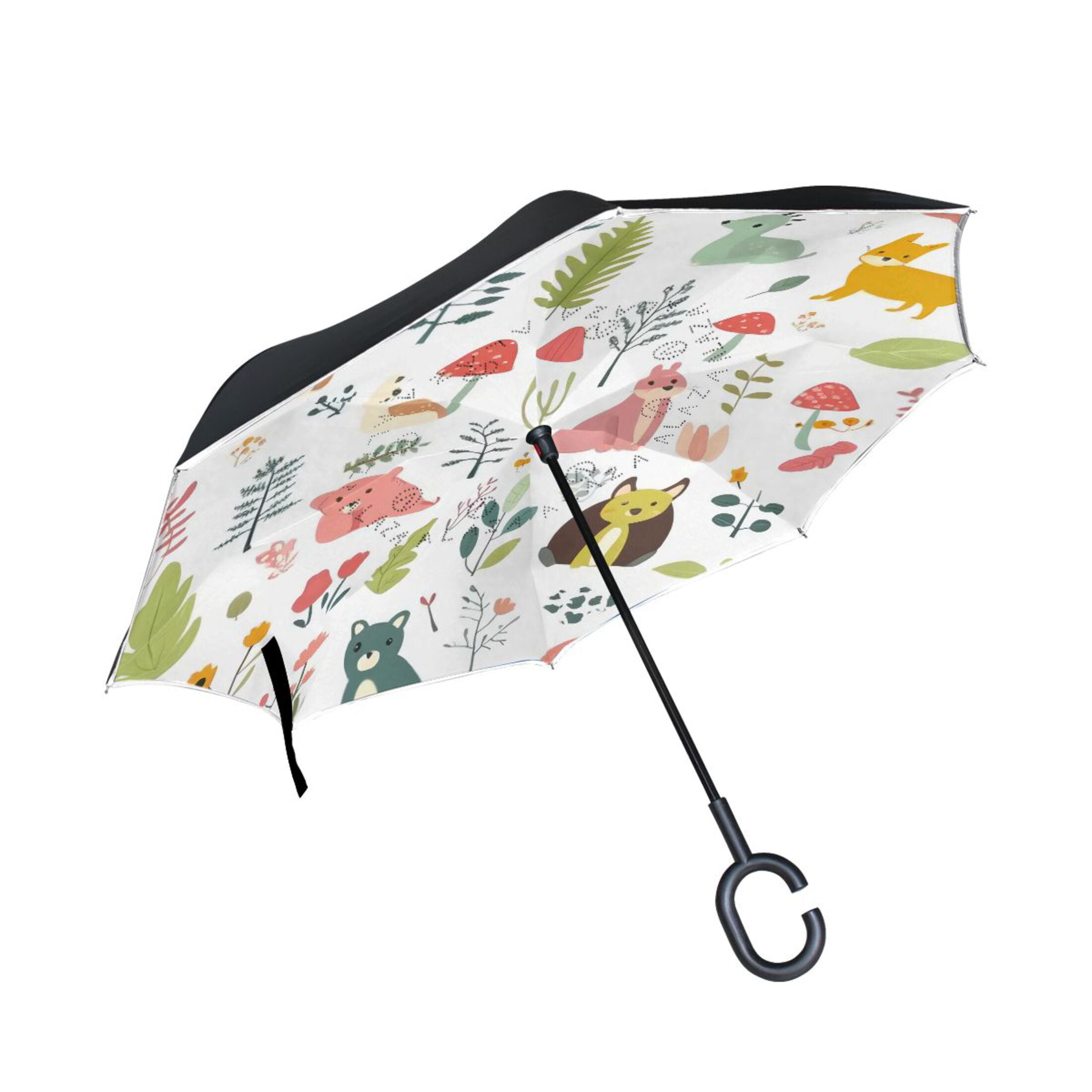 Reverse Car Umbrella Windproof Double Layer Inverted Umbrella with ...