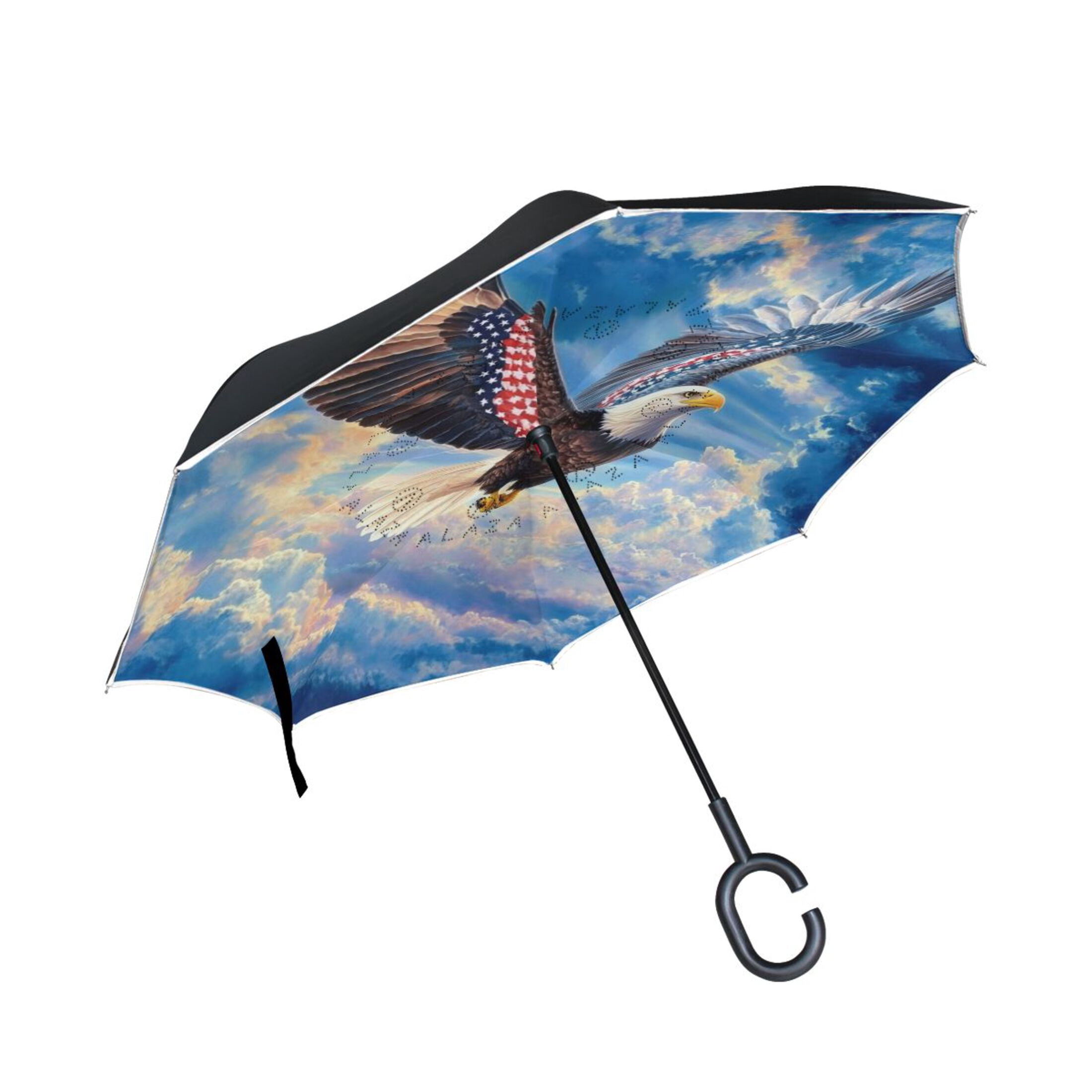 Reverse Car Umbrella Windproof Double Layer Inverted Umbrella with ...