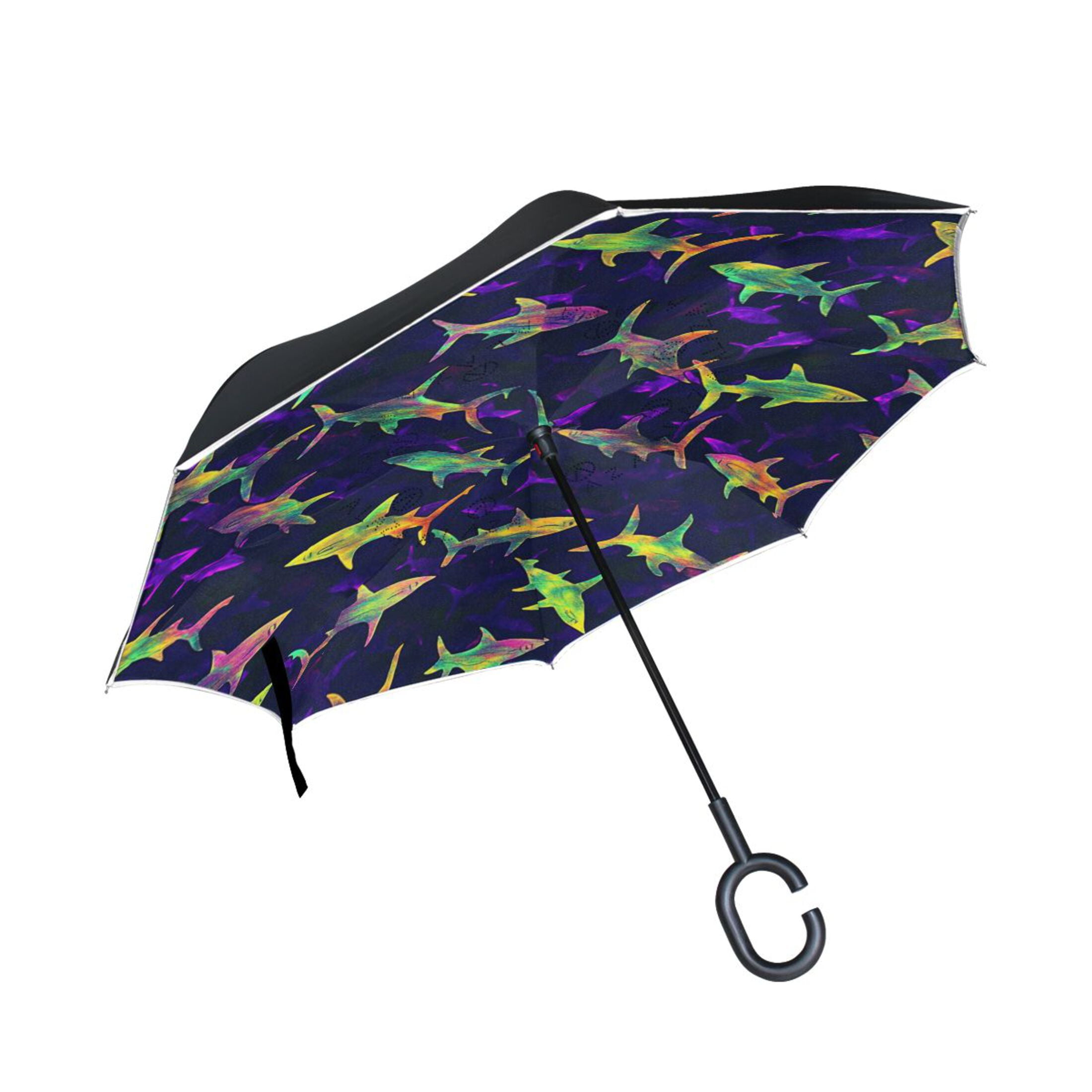 Reverse Car Umbrella Windproof Double Layer Inverted Umbrella with ...