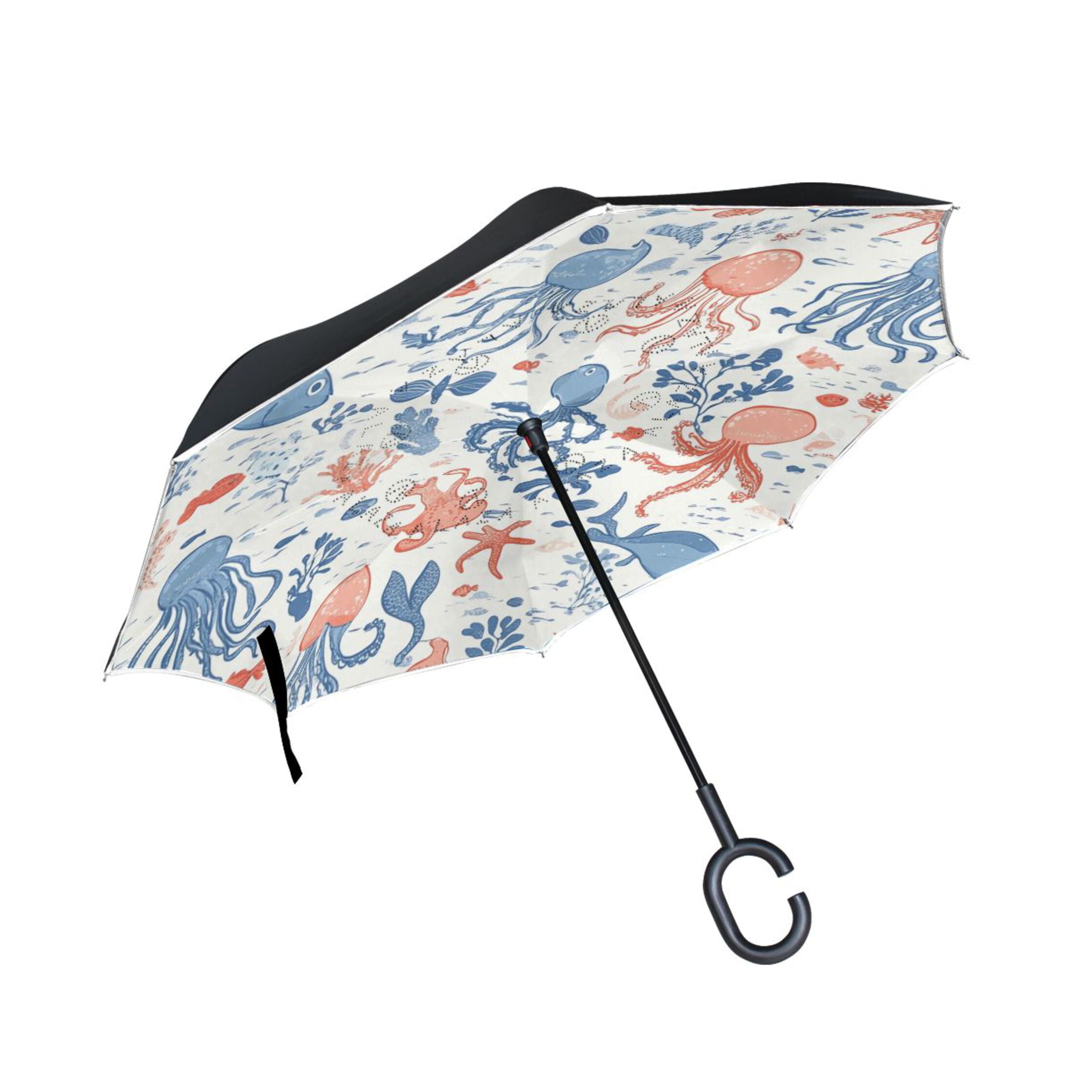 Reverse Car Umbrella Windproof Double Layer Inverted Umbrella with ...