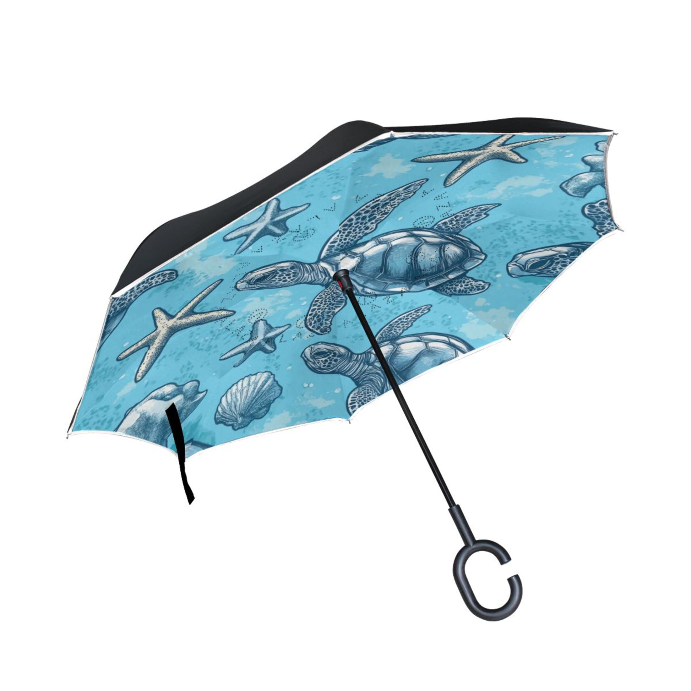 Reverse Car Umbrella Windproof Double Layer Inverted Umbrella with ...