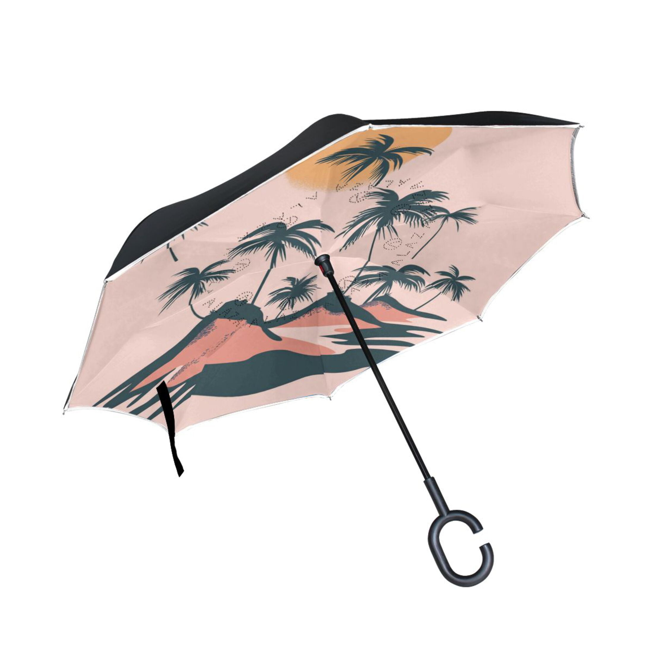 Reverse Car Umbrella Windproof Double Layer Inverted Umbrella with ...