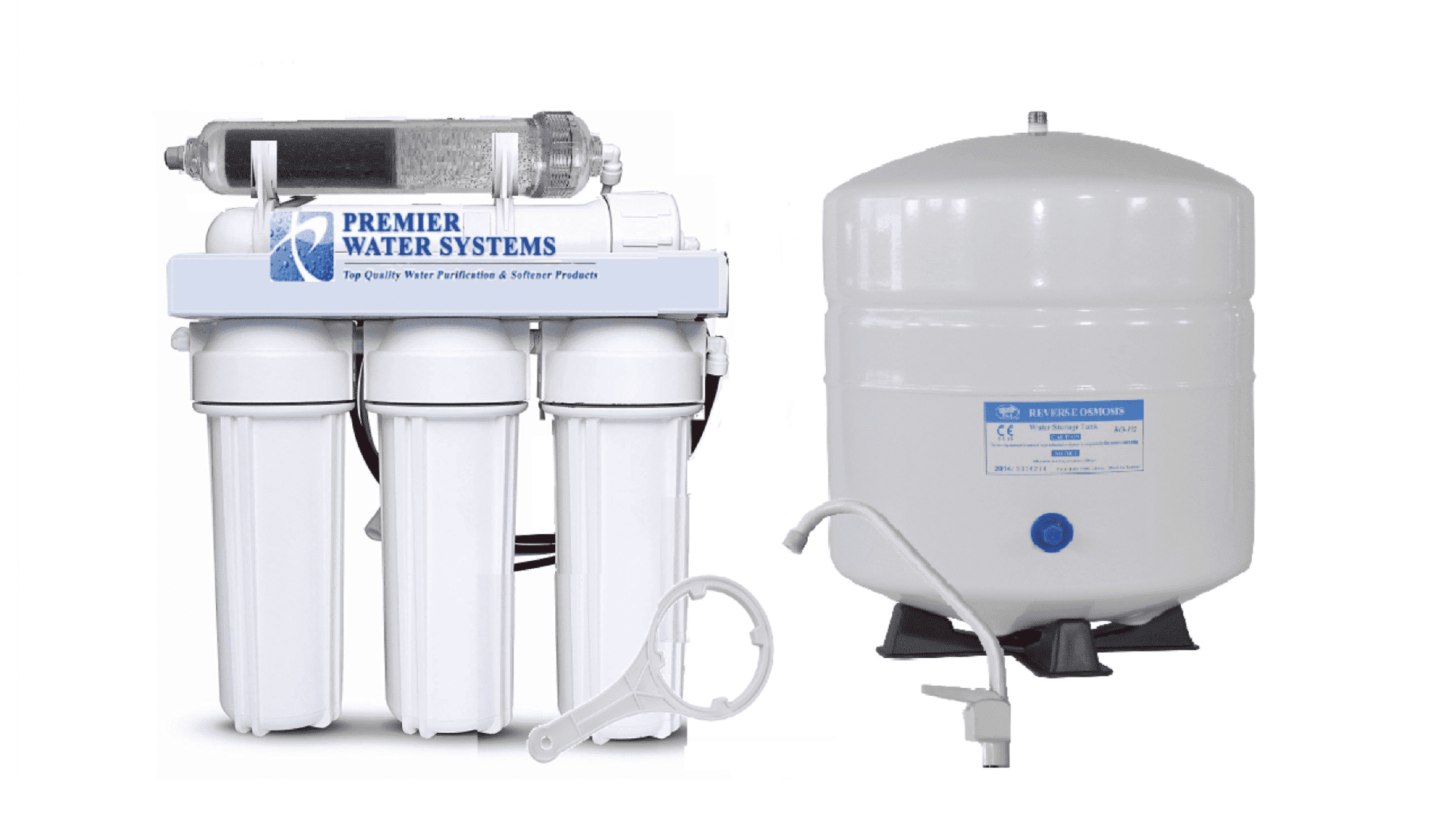 Reverse Osmosis Home Water Drinking System 50 GPD Alkaline ORP Negative ...