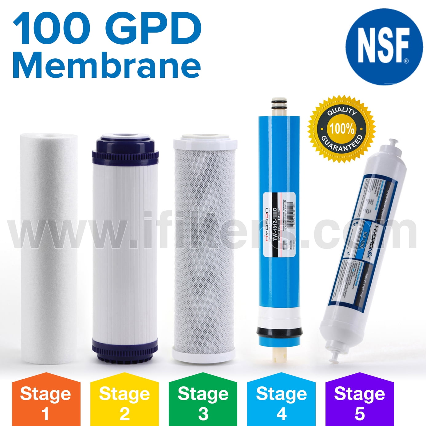 Reverse Osmosis Universal Replacement Filter Set RO Cartridges 5 pcs w ...