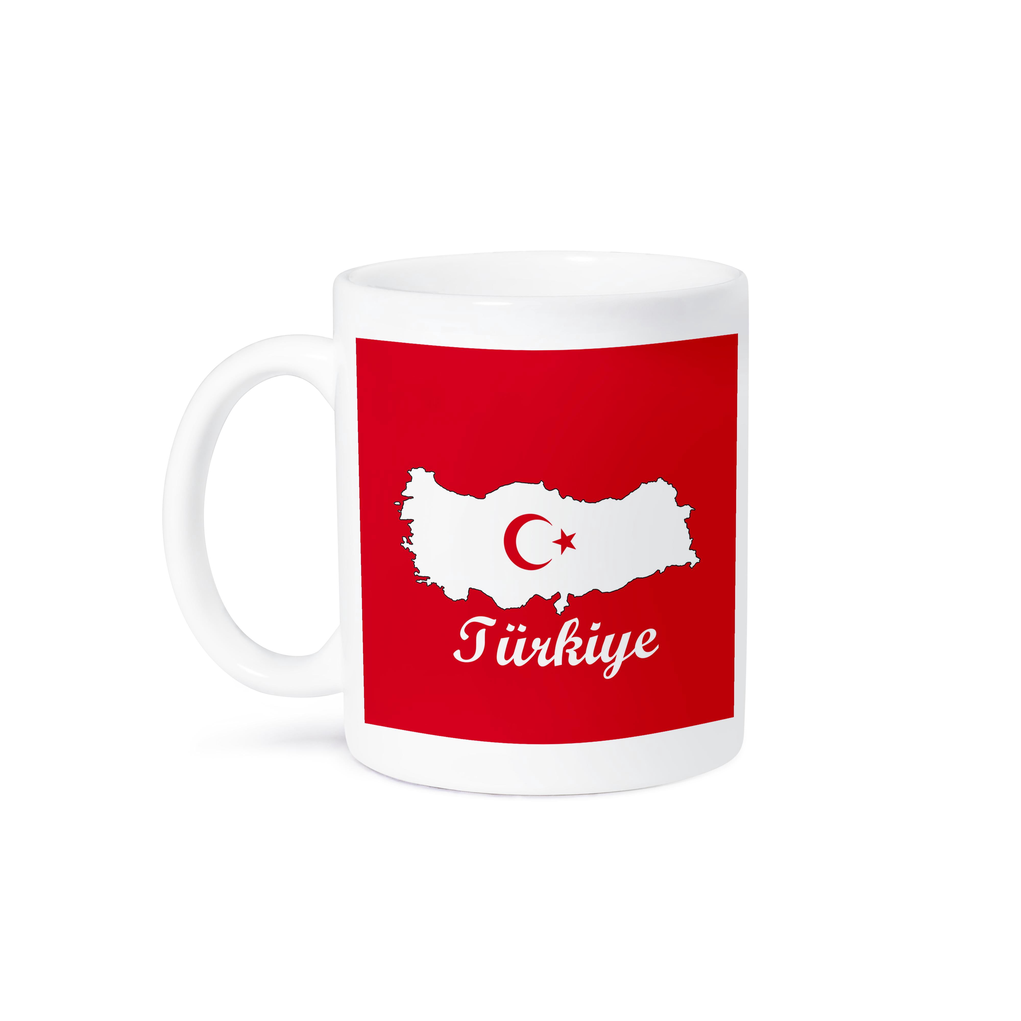 3dRose, Reverse flag in outline map of Turkey with Turkey written in ...