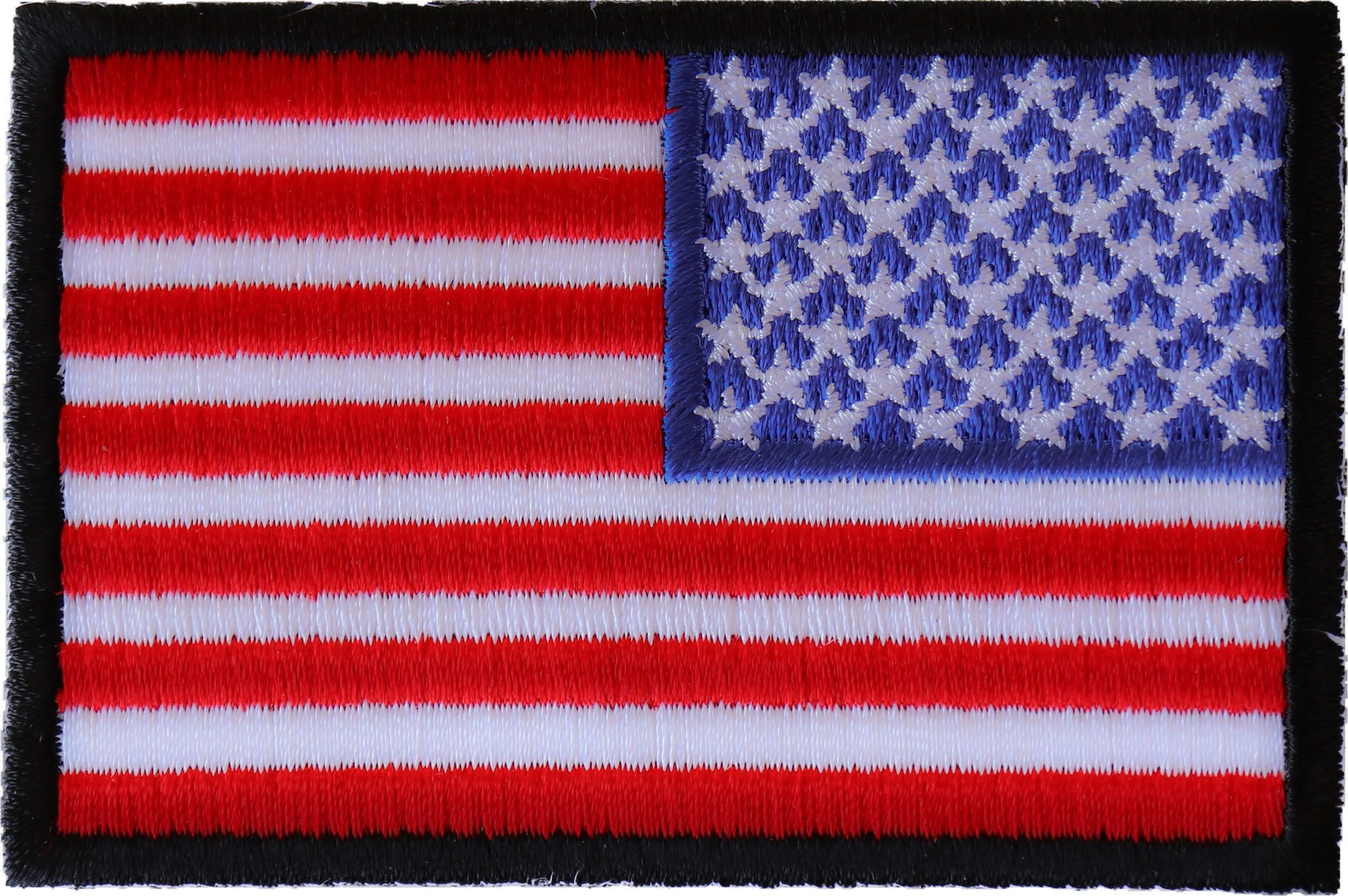Reversed American Flag with Black Borders Patch - Walmart.com