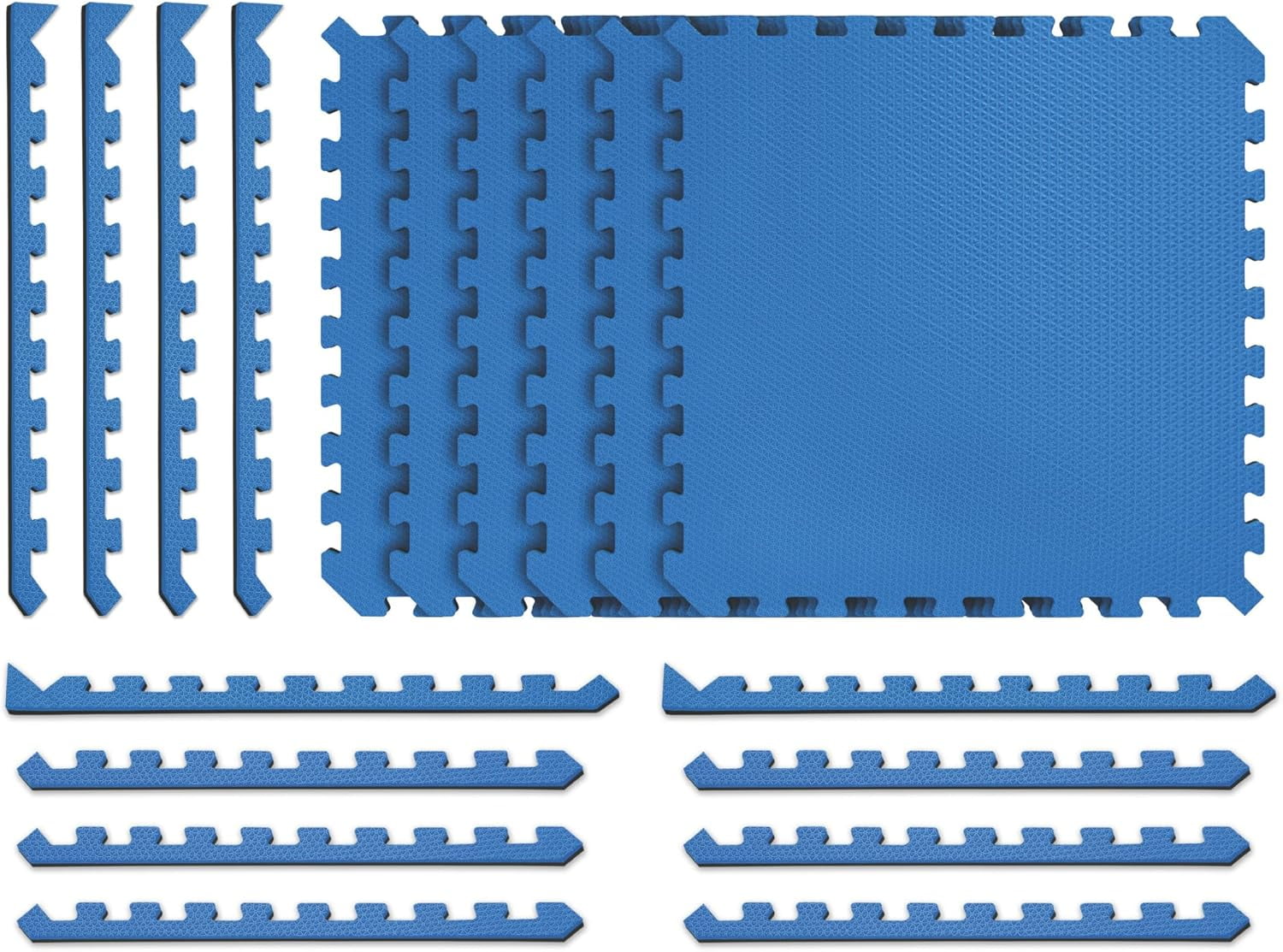 Reversible 1/2" Foam Exercise Mats for Home Gym - Interlocking Foam ...