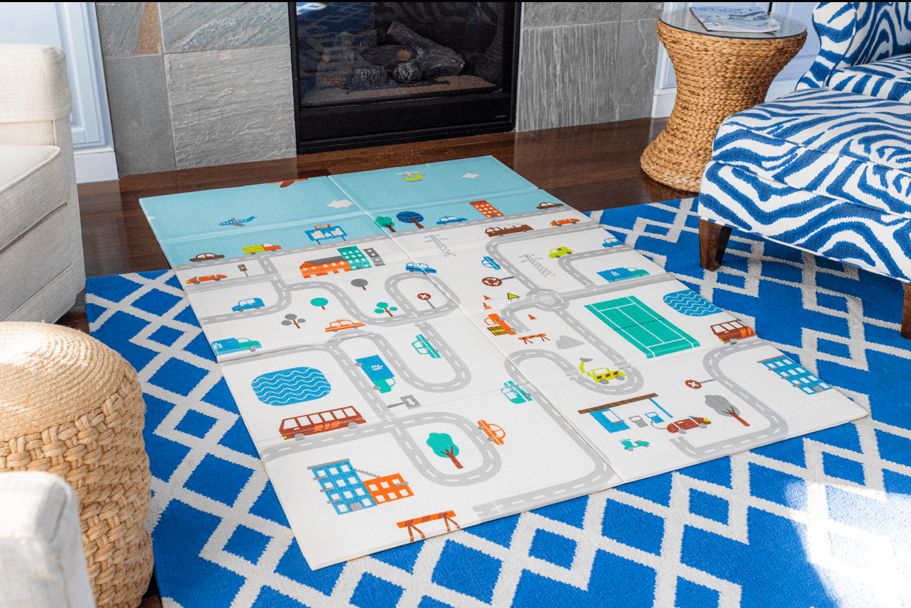 King Oscar Reversible Baby Play Mat, Foam Crawling Mat with Animals and ...