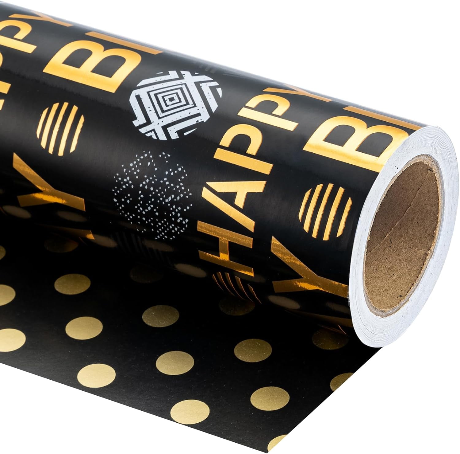 Reversible Birthday Wrapping Paper Roll - Mini Roll - 17 Inch X 33 Feet ...