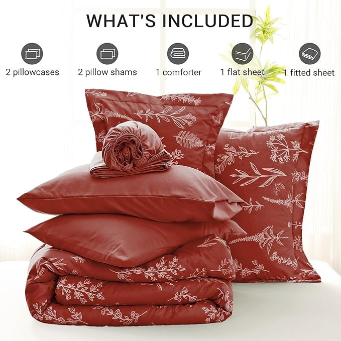 Reversible Botanical Comforter Set - Walmart.com
