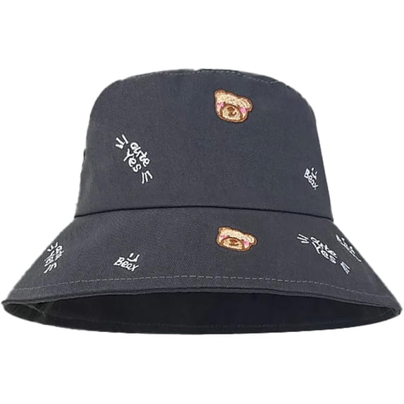 Reversible Bucket Hat for Women Embroidered Bucket Hat Travel Beach Sun ...