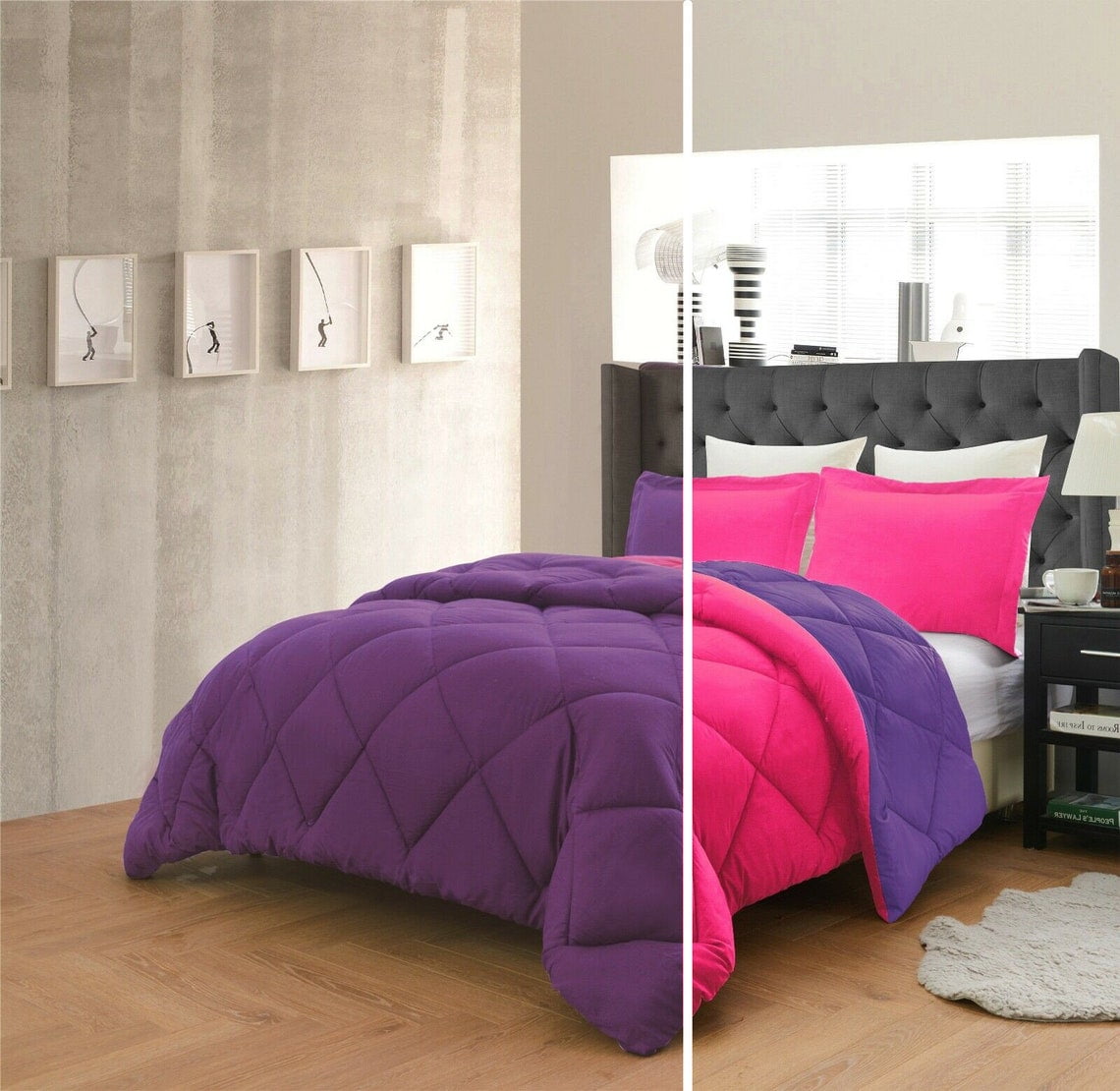 Empire Home Reversible Comforter Set - Down Alternative, 3-Piece with ...