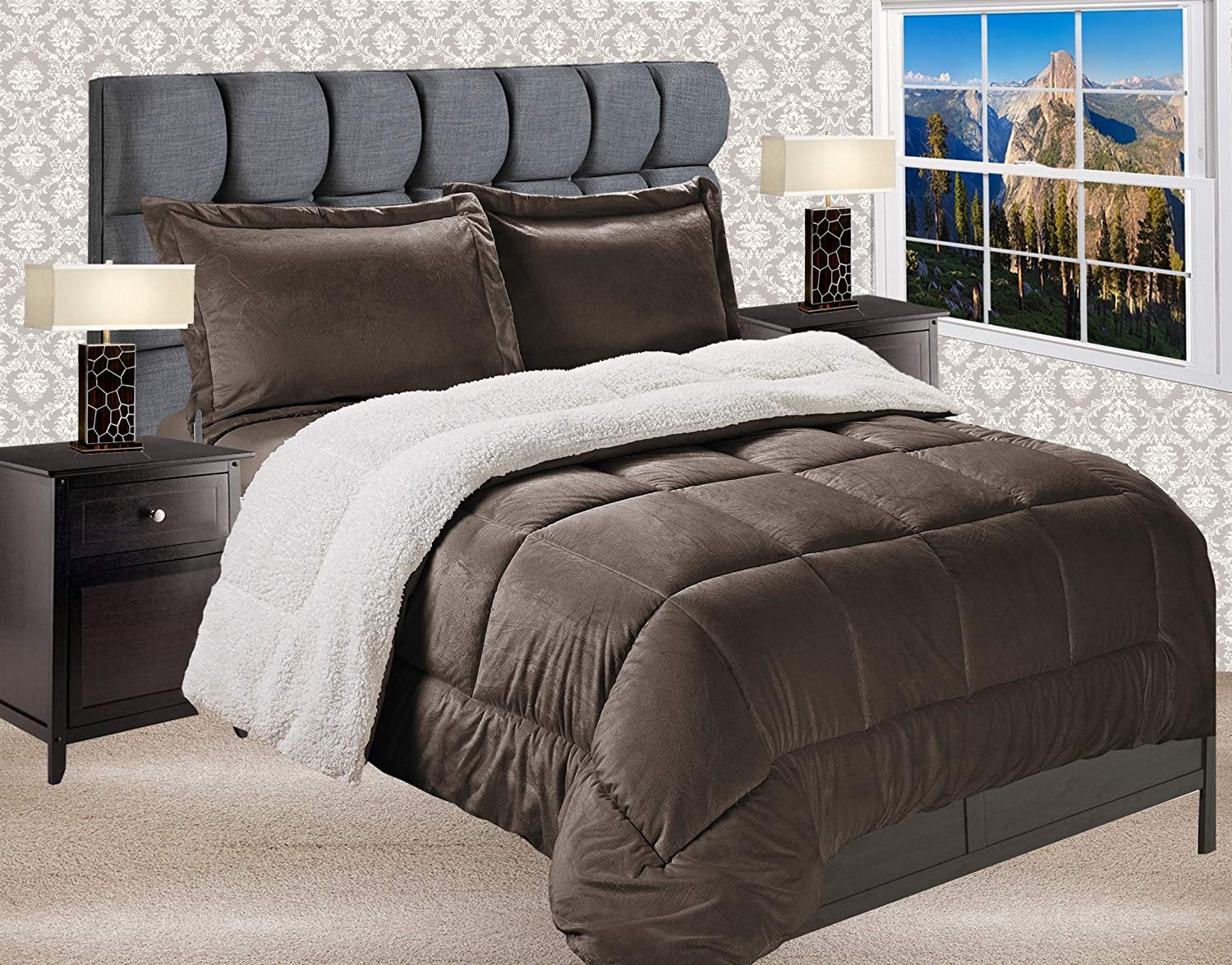 Reversible Down Alternative Micro-Suede 2-Piece Comforter Set Twin ...