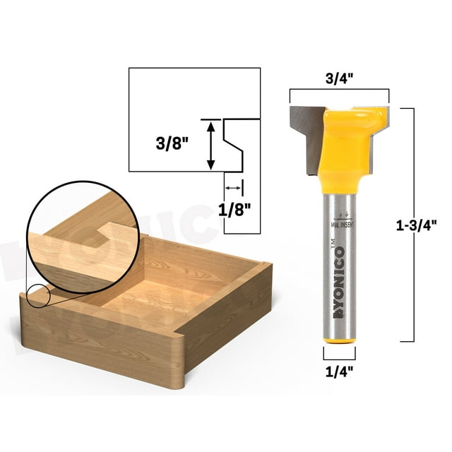 Reversible Drawer Front Joint Router Bit - 1/4" Shank - Yonico 15032q ...