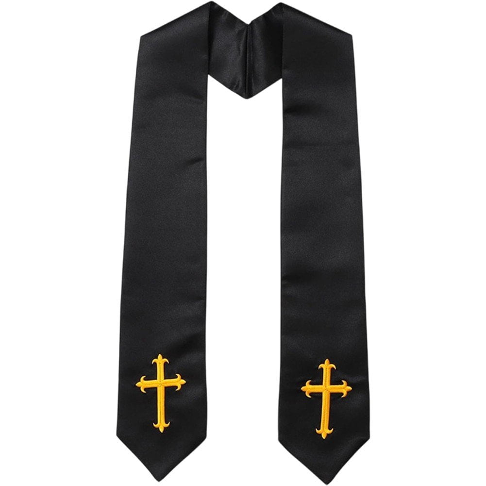 Reversible Embroidery Clergy Stole with Crossed Design Tassels for ...