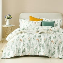 Cozy Comfort 3 Pieces Sage Green Floral Comforter Sets, 1 Soft ...