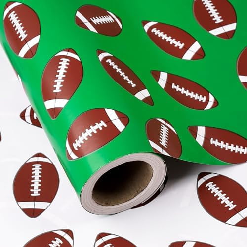 Reversible Football Wrapping Paper Roll - Mini Roll - 17 Inch x 33 Feet ...