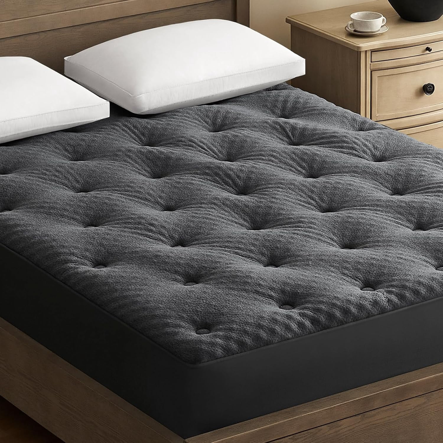 Reversible Full Size Mattress Topper Egg Crate Memory Foam Mattress ...