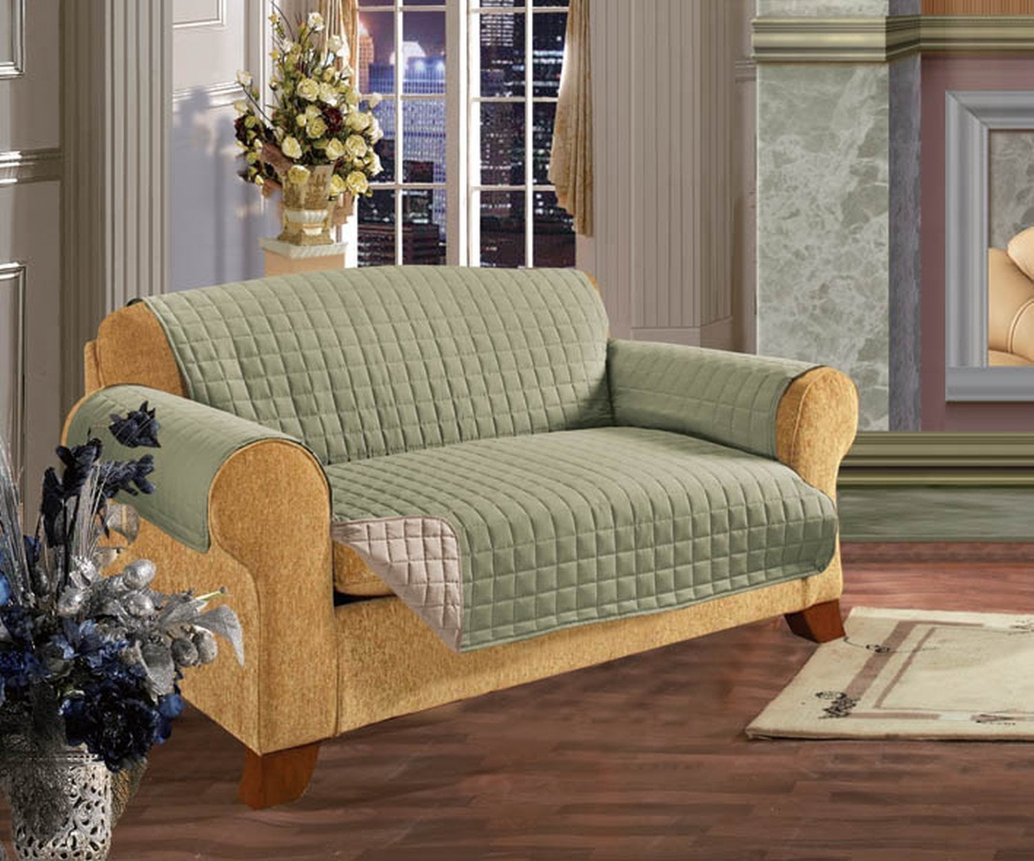 Reversible Furniture Protector Great for Pets and Children,Sofa Sage ...