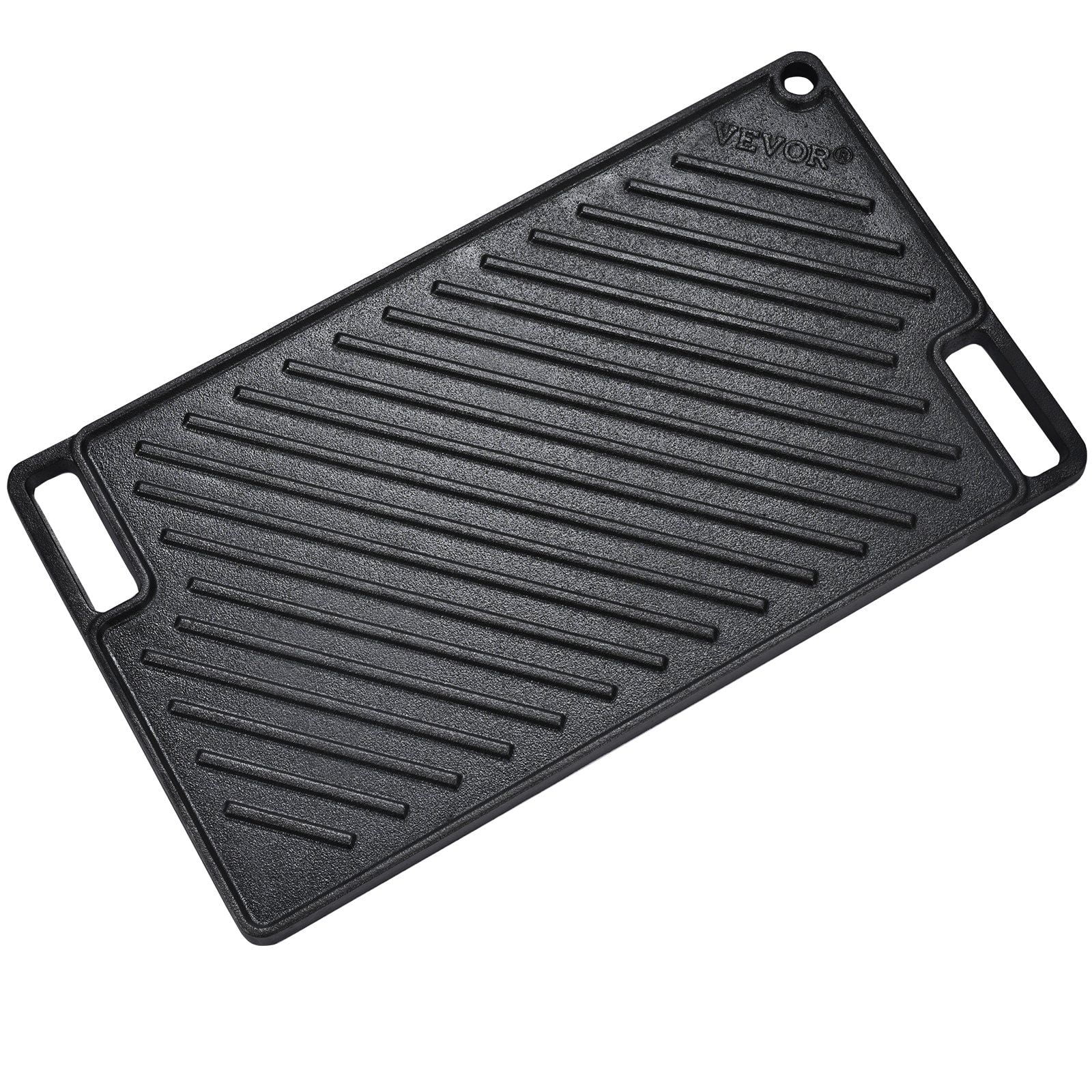 Reversible Grill/Griddle, 9.7"x16.7" Pre-Seasoned Cast Iron Griddle ...