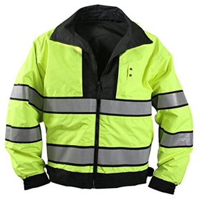 Men's Class 3 Safety High Visibility Water Resistant Reflective Neon ...