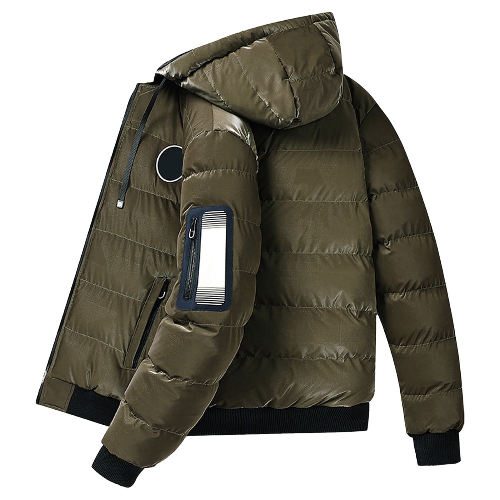 Reversible Hooded Jacket Heavy Duty Winter Coat With Detachable Lined ...