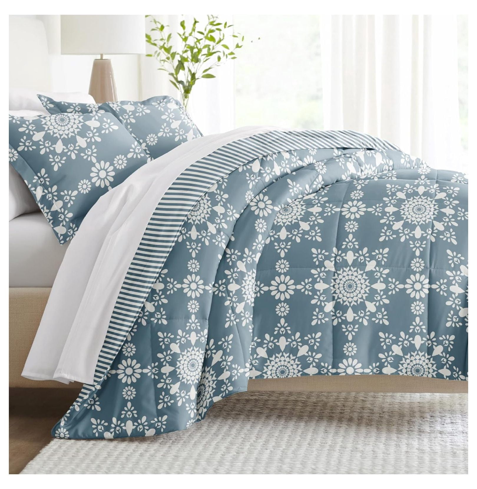 Reversible King Size Comforter Set (3 Piece) - Bring Luxury Home with ...