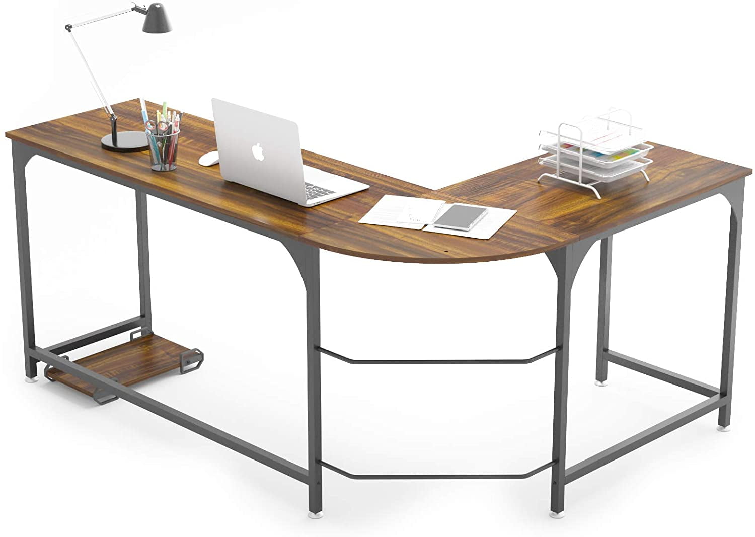 Reversible L Shaped Computer Desk, Large Corner Computer Gaming Desks ...