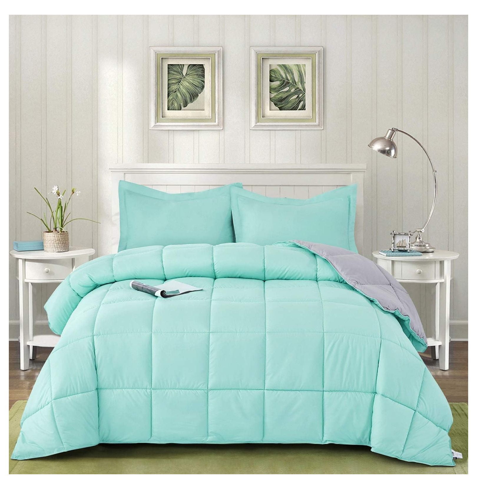 Reversible Lightweight Comforter - All Season Down Alternative Summer ...