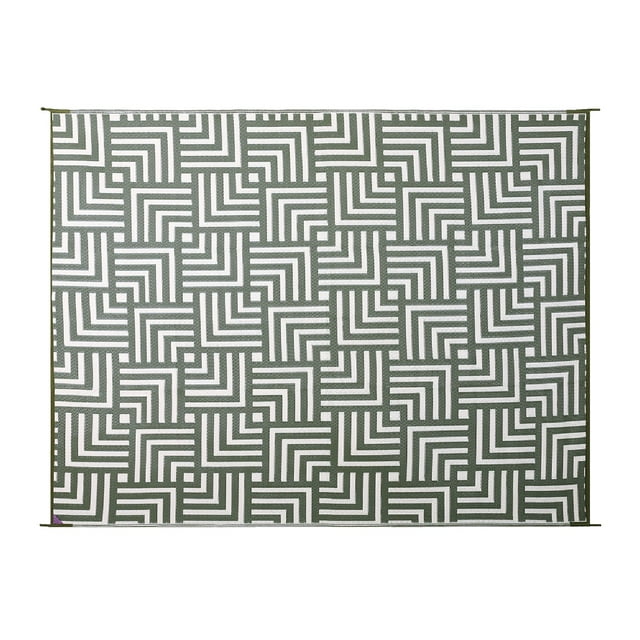 Reversible Mat 8x10 Foot Deck Outside Polypropylene Patio Rug, Olive ...