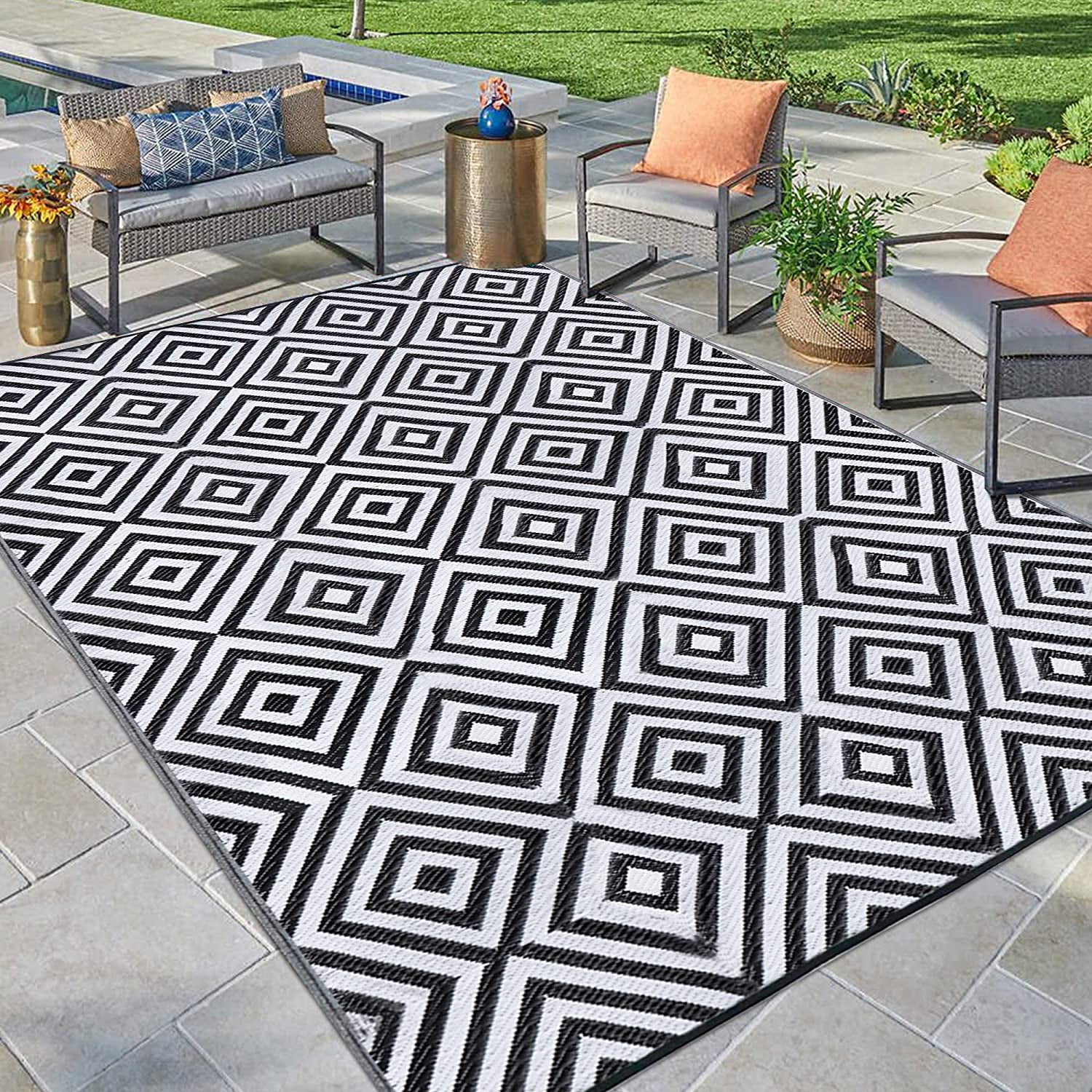 Reversible Mats, Outdoor Patio Rugs, Plastic Straw Rug, Modern Area Rug ...