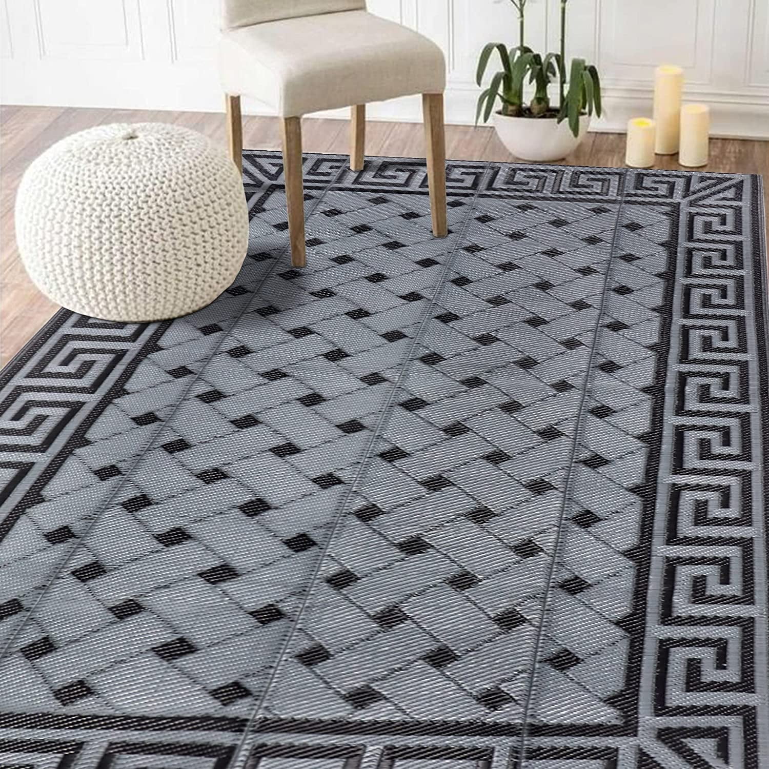 Reversible Mats, Plastic Straw Rug, Modern Area Rug, Large Floor Mat ...