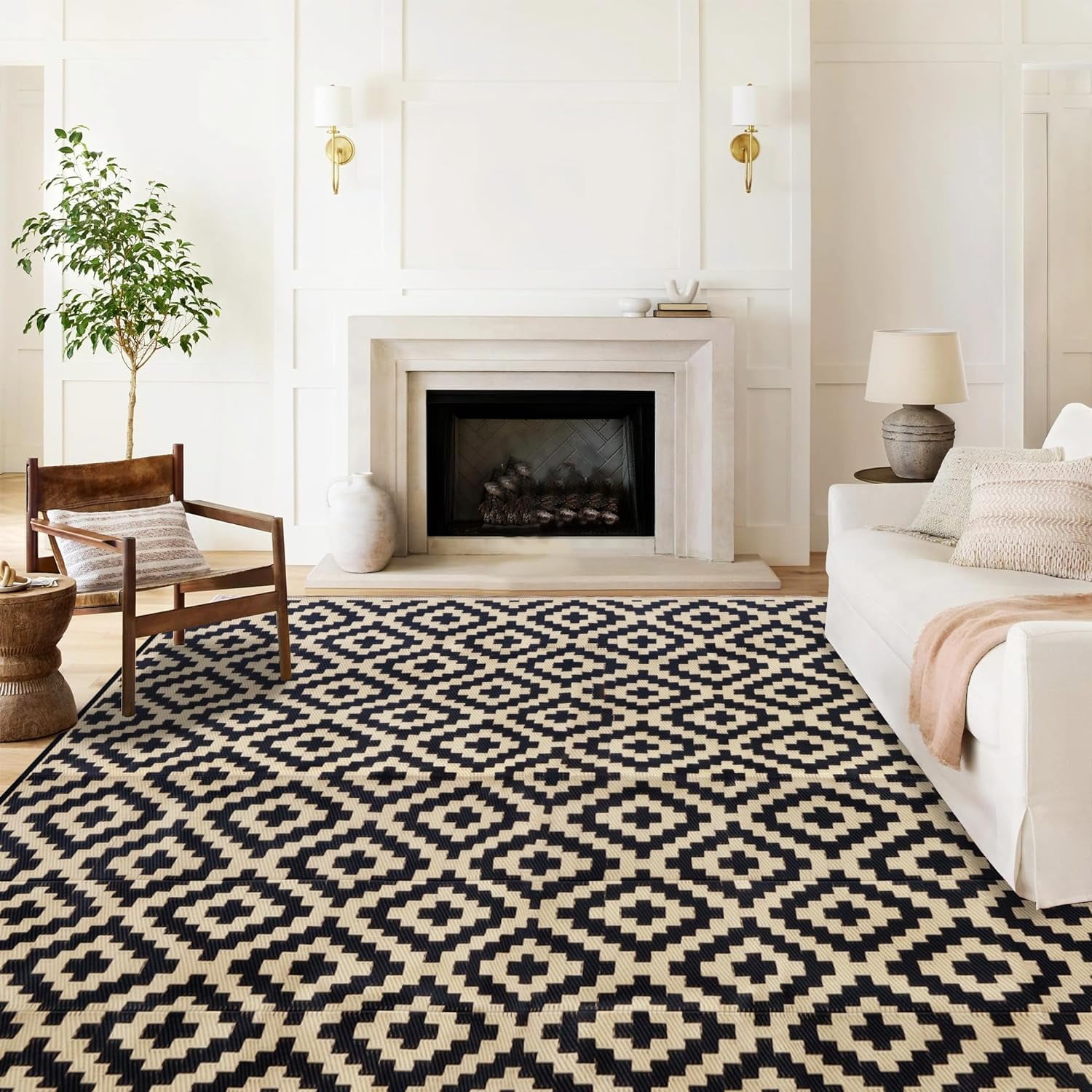 Reversible Mats, Plastic Straw Rug, Modern Area Rug, Large Floor Mat ...