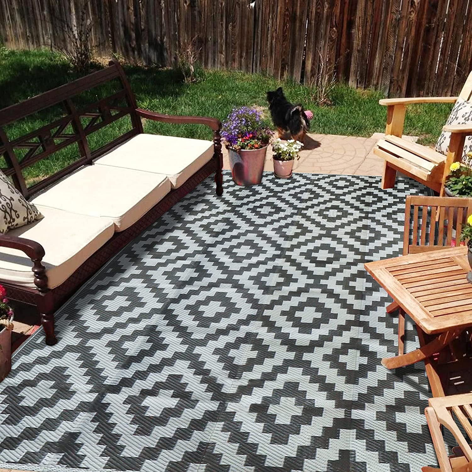 Reversible Mats, Plastic Straw Rug, Modern Area Rug, Large Floor Mat ...