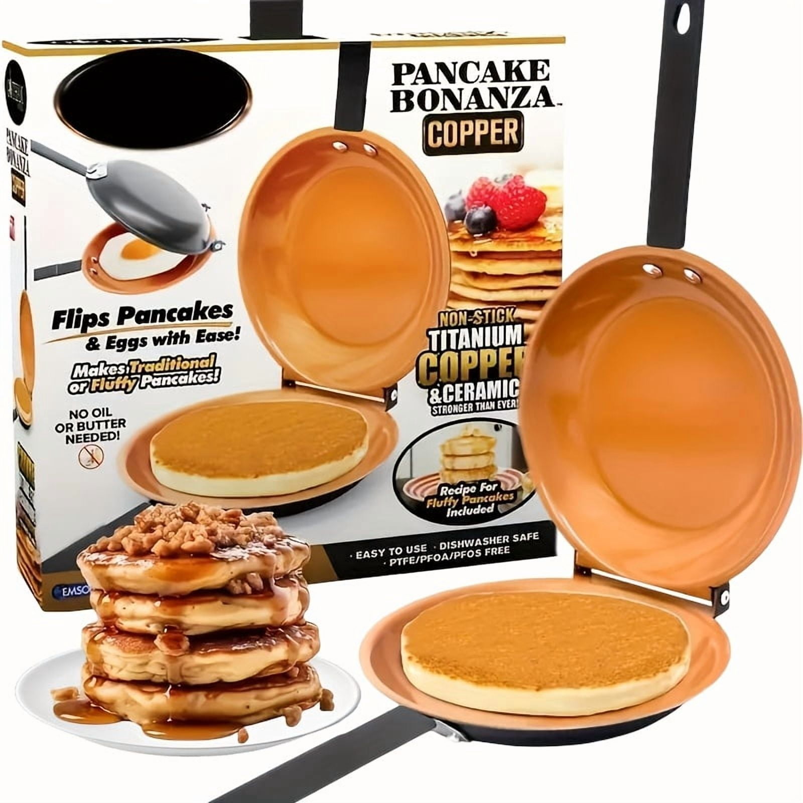 Reversible Non-Stick Omelette Maker Skillet - For Fluffy Pancakes ...