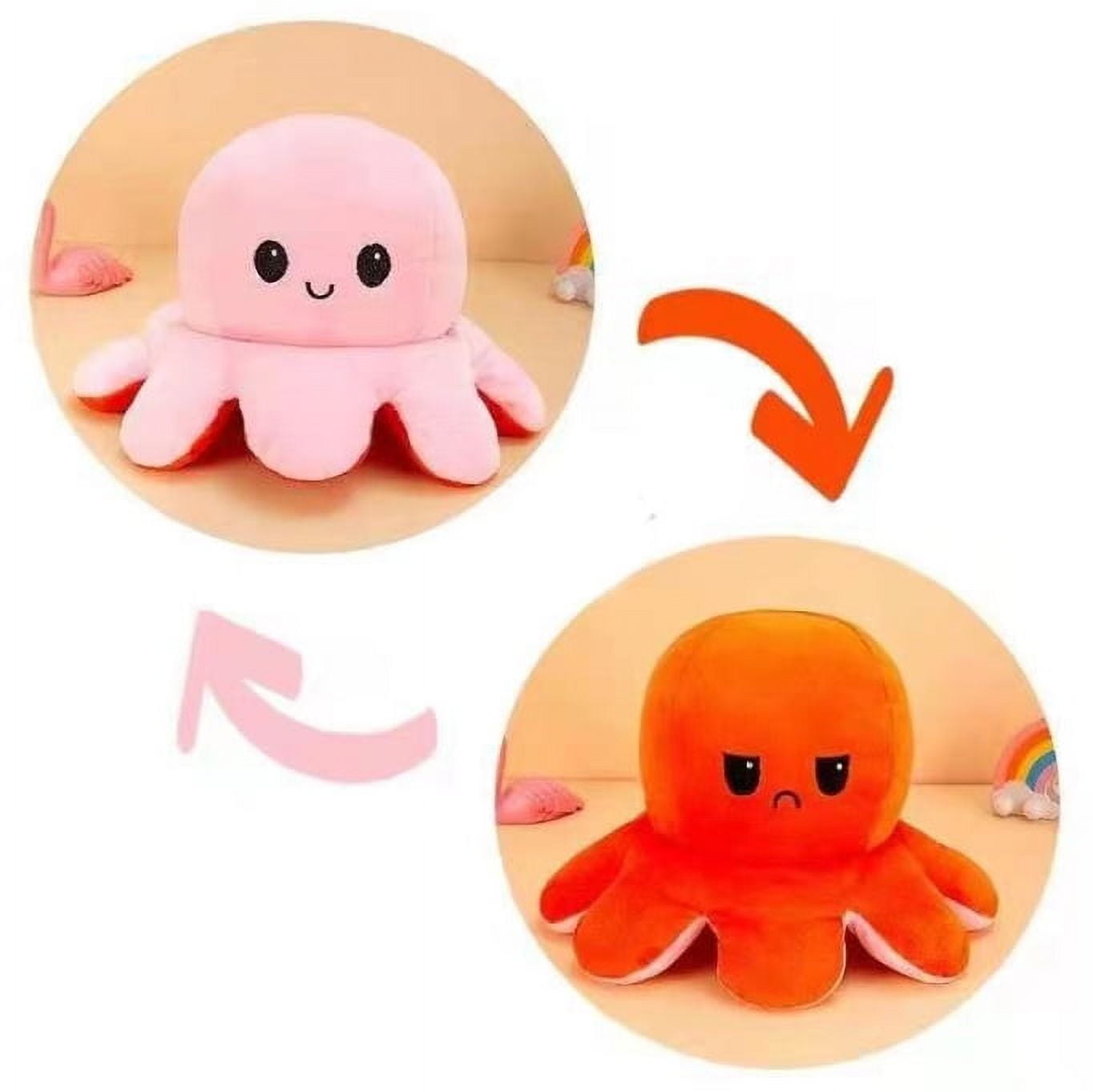 Reversible Octopus Plushie Cute Toy Sensory Fidget Stuffed Animals That ...