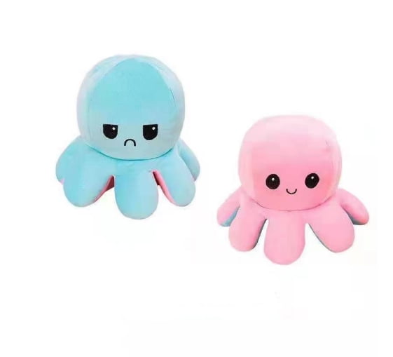 Reversible Octopus Plushie Cute Toy Sensory Fidget Stuffed Animals That ...