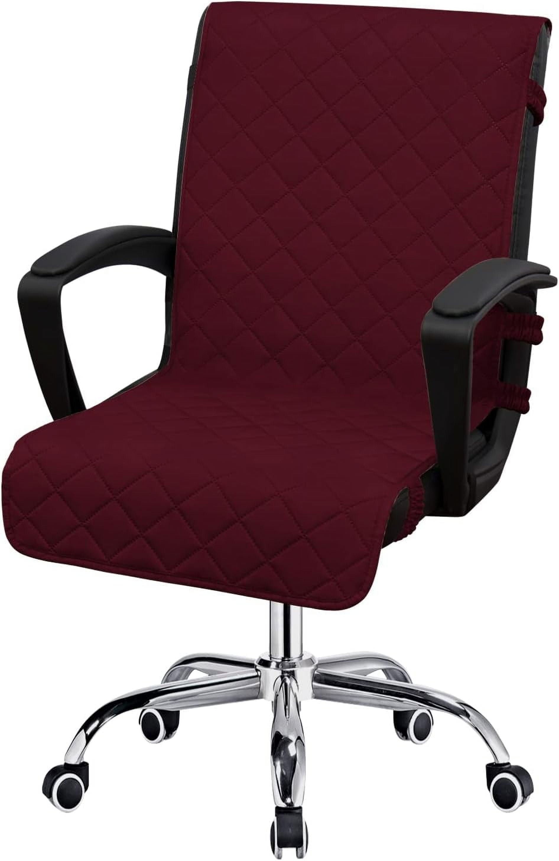 Reversible Office Chair Cover Water Resistant Dining Chair Cover Soft ...