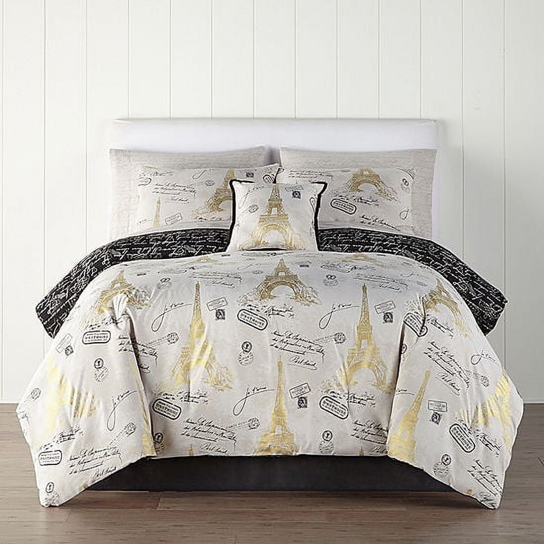 Reversible Paris 7 Piece Comforter Set - King - Walmart.com