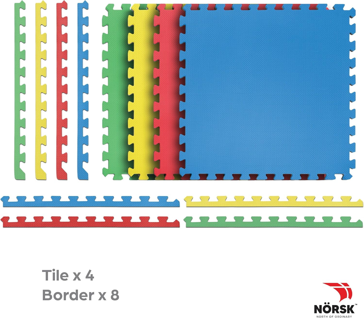 Reversible Puzzle Play Mats 1/2" Thick Interlocking Foam Tiles ...