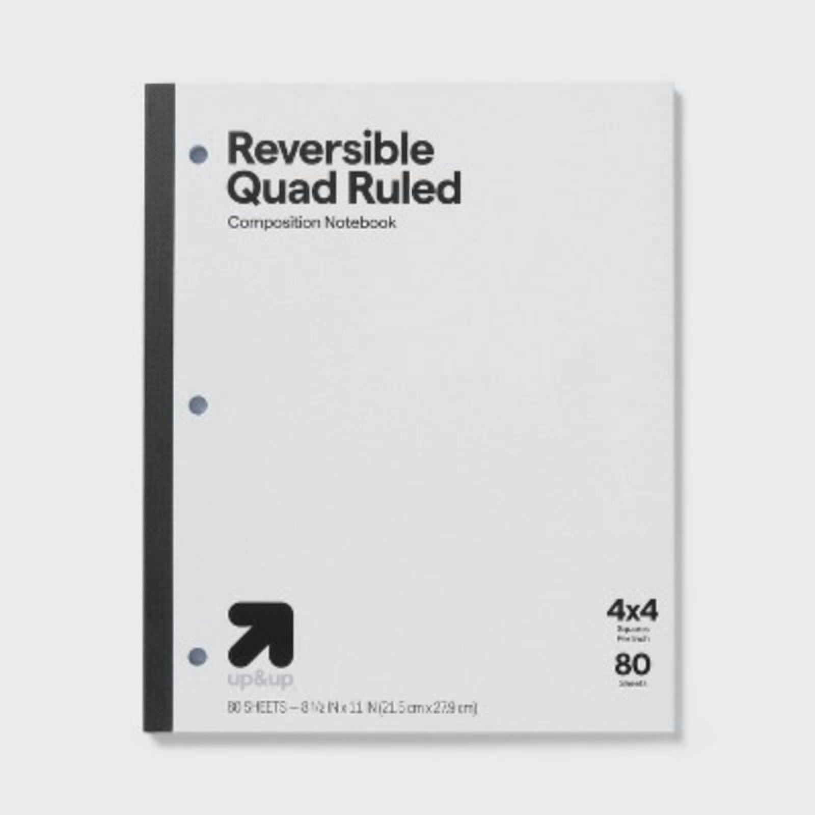 Reversible Quad Ruled Composition Notebook 8.5" x 11" 80 Sheets ...