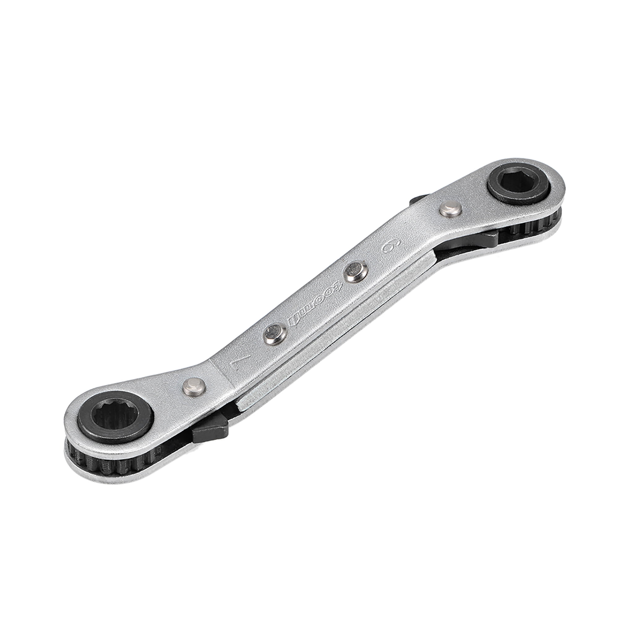 Reversible Ratcheting Wrench, 6mm x 7mm Offset Double Box End, CR-V ...