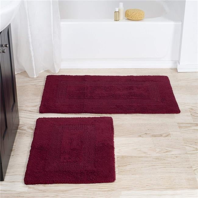 Reversible Rug Set, Burgundy - 2 Piece - Walmart.com